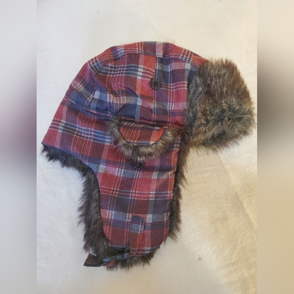 Dakota Dan | Accessories | Dakota Dan Plaid Faux Fur Trapper Hat Winter ...